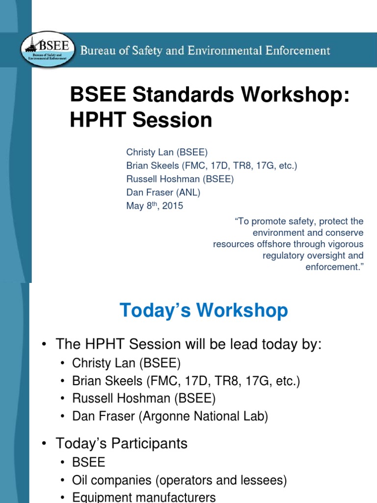 Hoshman HPHT Guidance 4 17 15 | PDF | Subsea (Technology)
