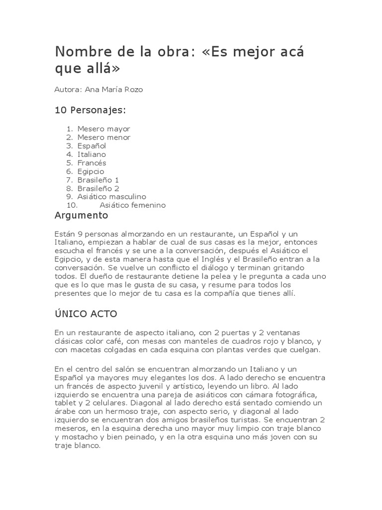 Es Mejor Aca Que Alla | PDF