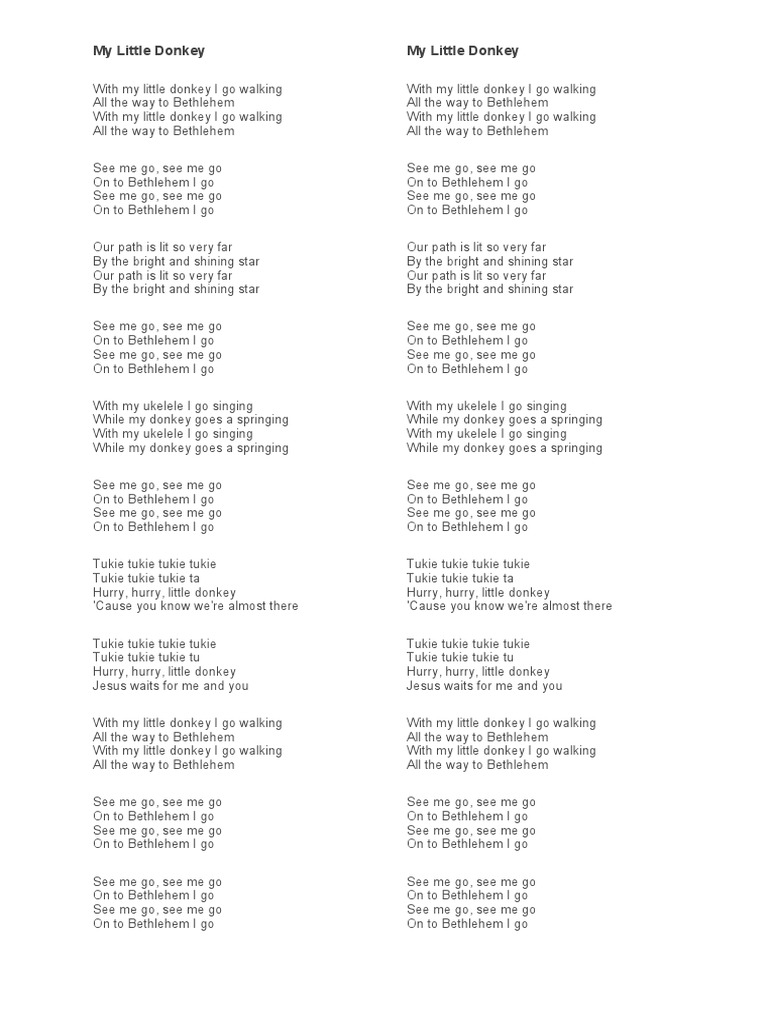 My Little Donkey Song | PDF