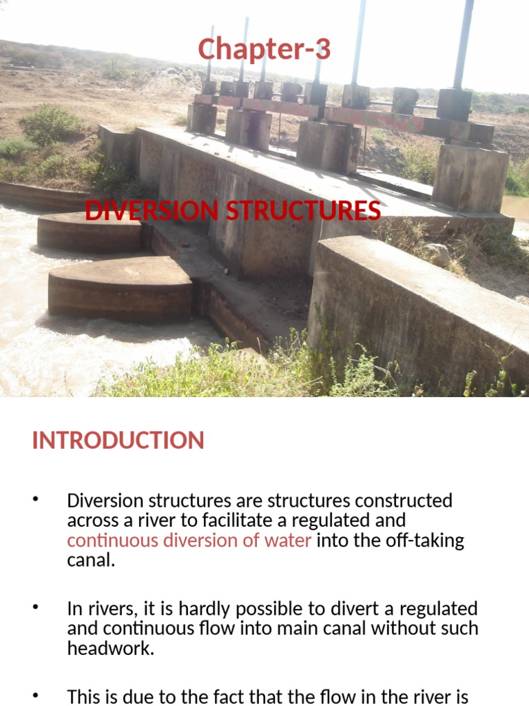 Chapter-3: Diversion Structures | PDF | River | Deep Foundation