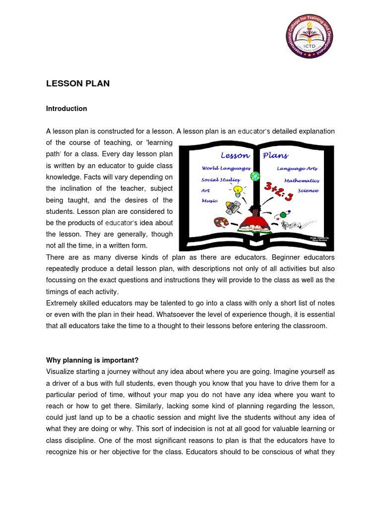 Module16 Lesson Plan | PDF | Teaching Method | Lesson Plan