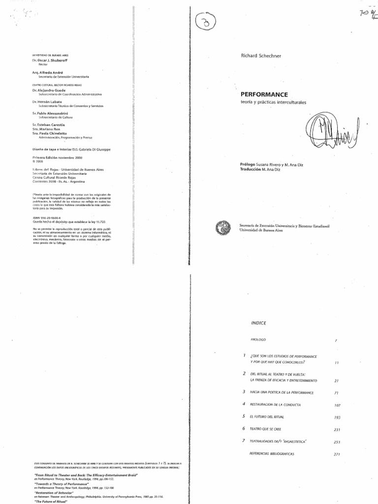 Performance Richard Schechner | PDF