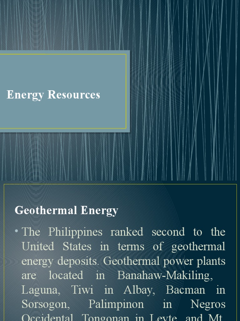 Energy Resources | PDF