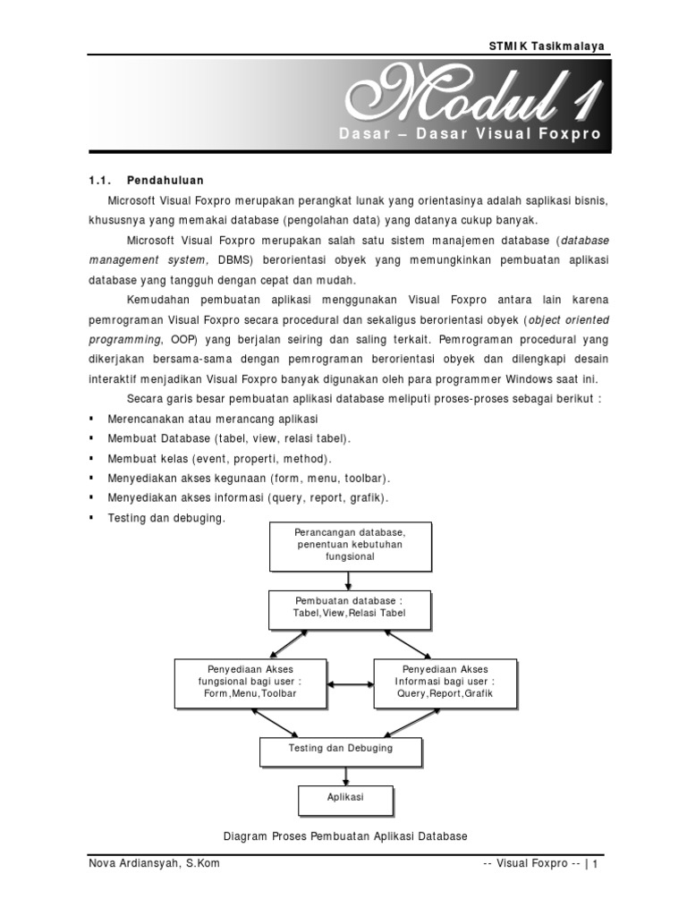 Modul Dasar Visual Foxpro | PDF | Teknologi & Rekayasa