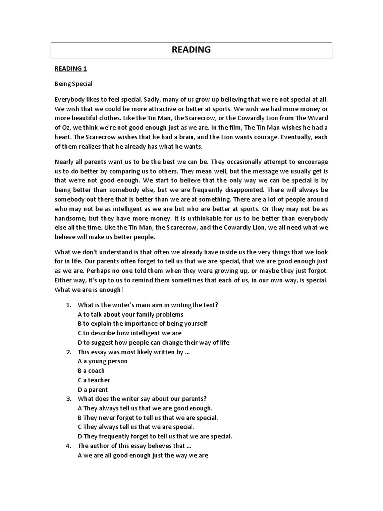 Readings Level B1 | PDF