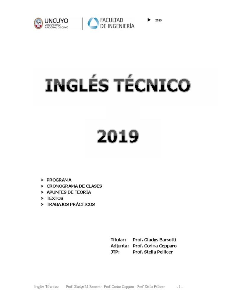 Cuadernillo Tecnico 2019 | PDF