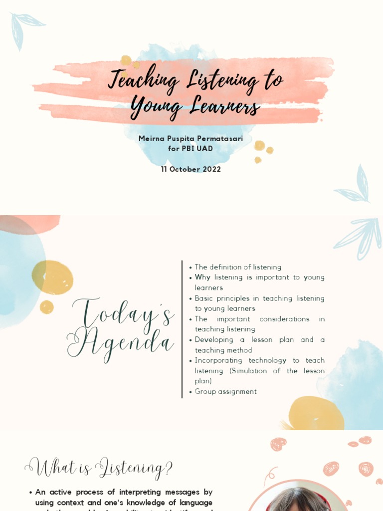 Methods in TEYL - Listening | PDF | Teaching Method | Lesson Plan