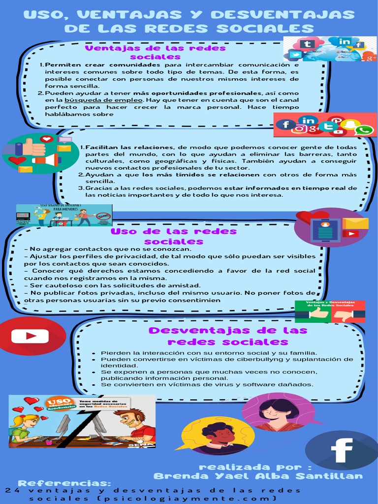 InfografíaUSO, VENTAJAS Y DESVENTAJAS DE LAS REDES SOCIALES - Brenda ...