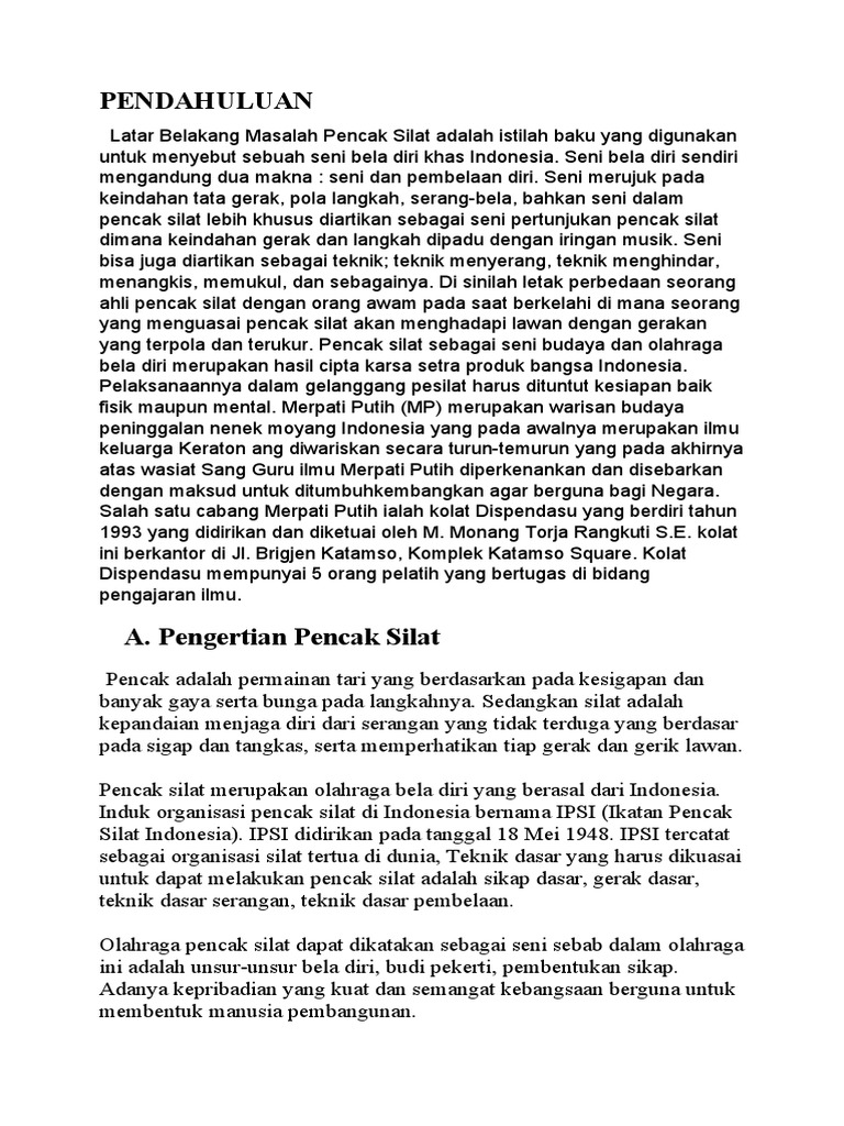 MAKALAH Pencak Silat | PDF