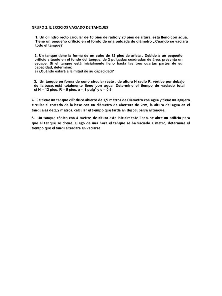 EDO Ejercicios VasiadoTanques | PDF