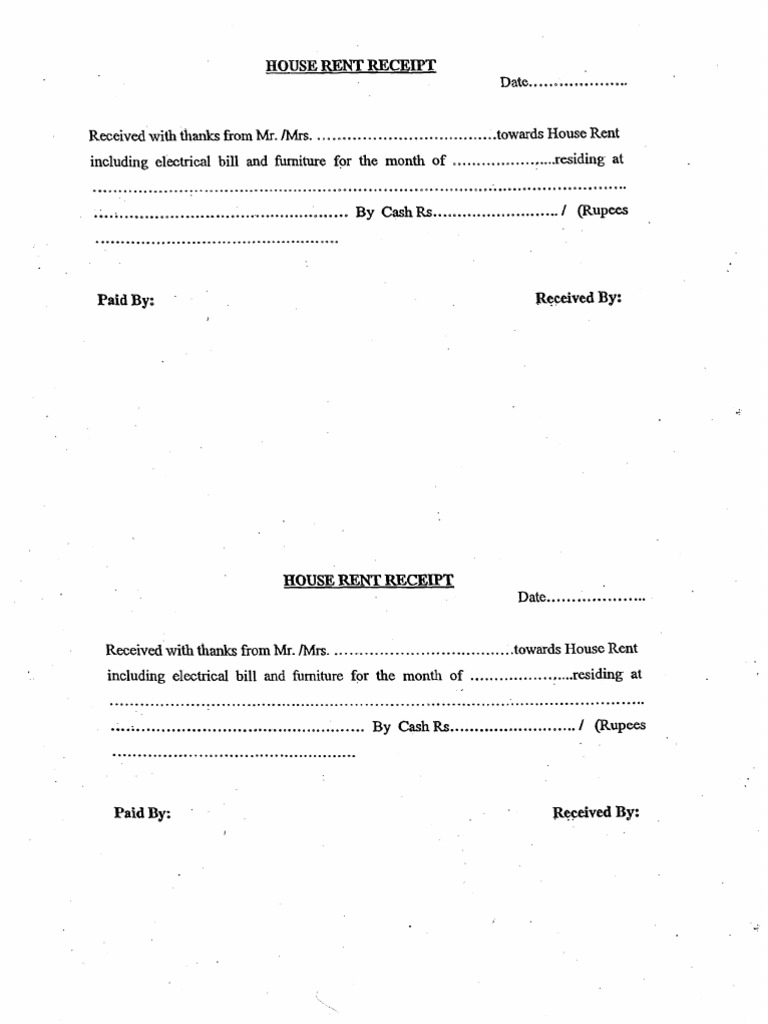 House Rent Receipt Template | PDF | Law
