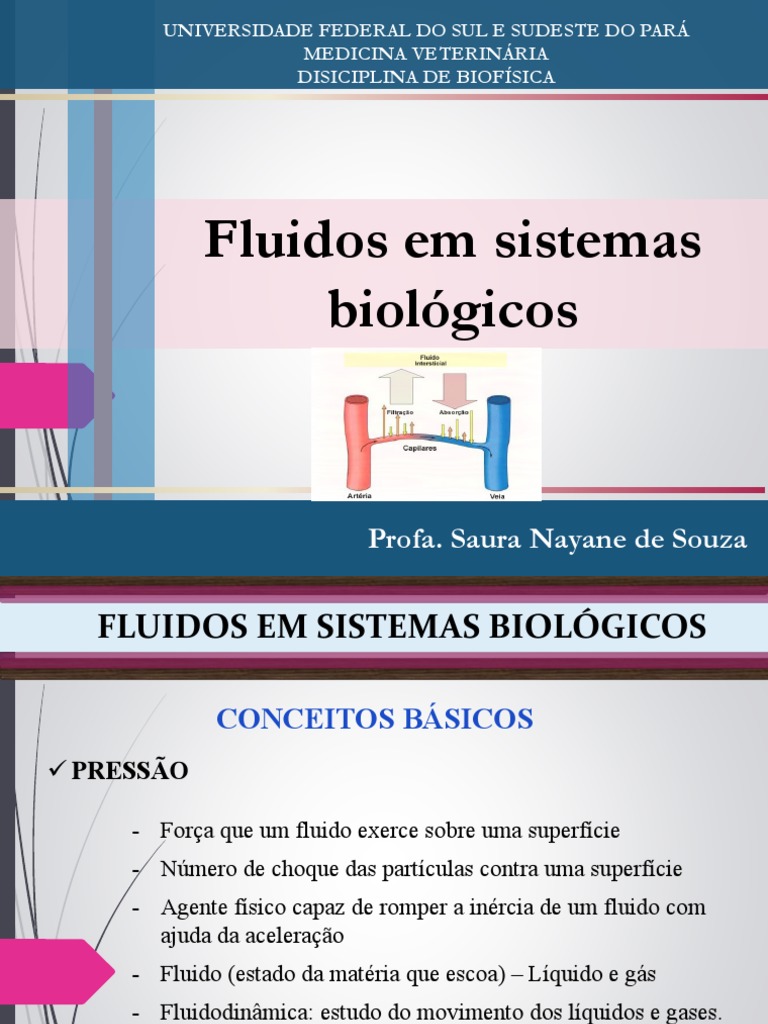 Aula 5 - Fluidos em Sistemas Biológicos | PDF | Sistema circulatório ...
