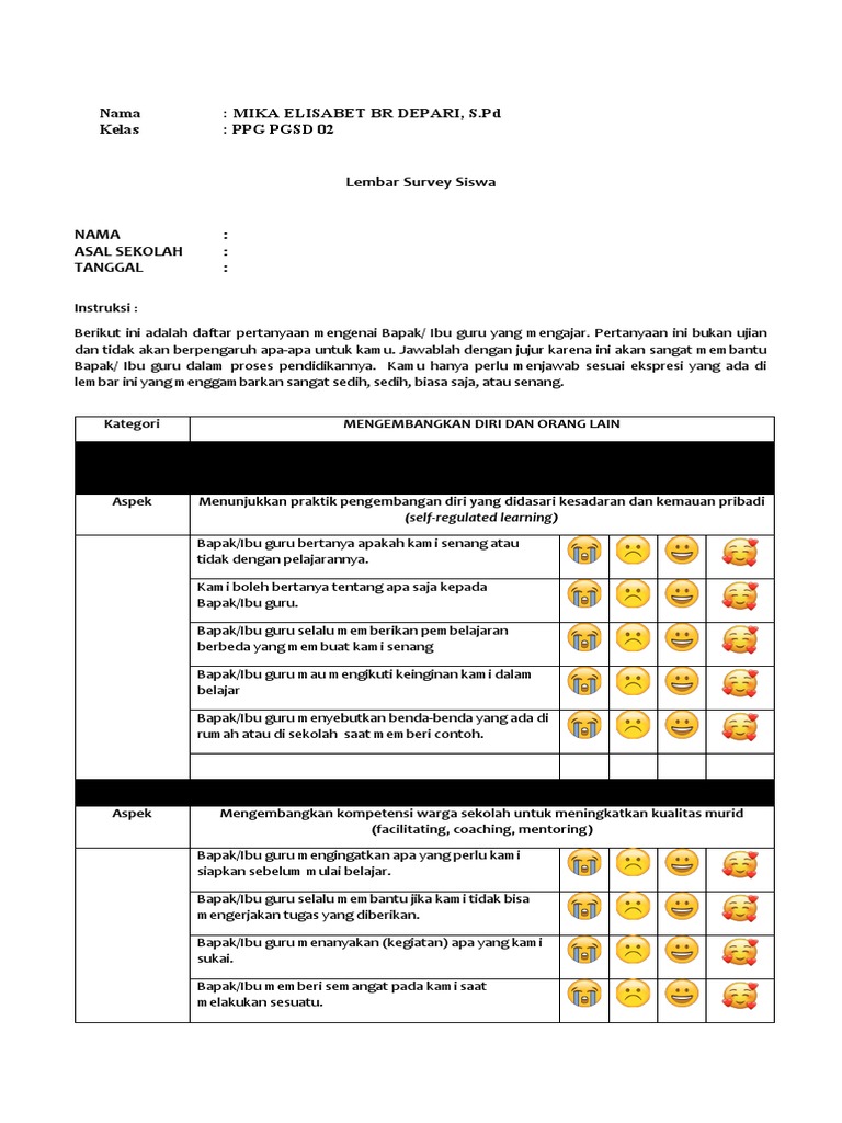 Hasil Survey Aksi 1 - Mika | PDF