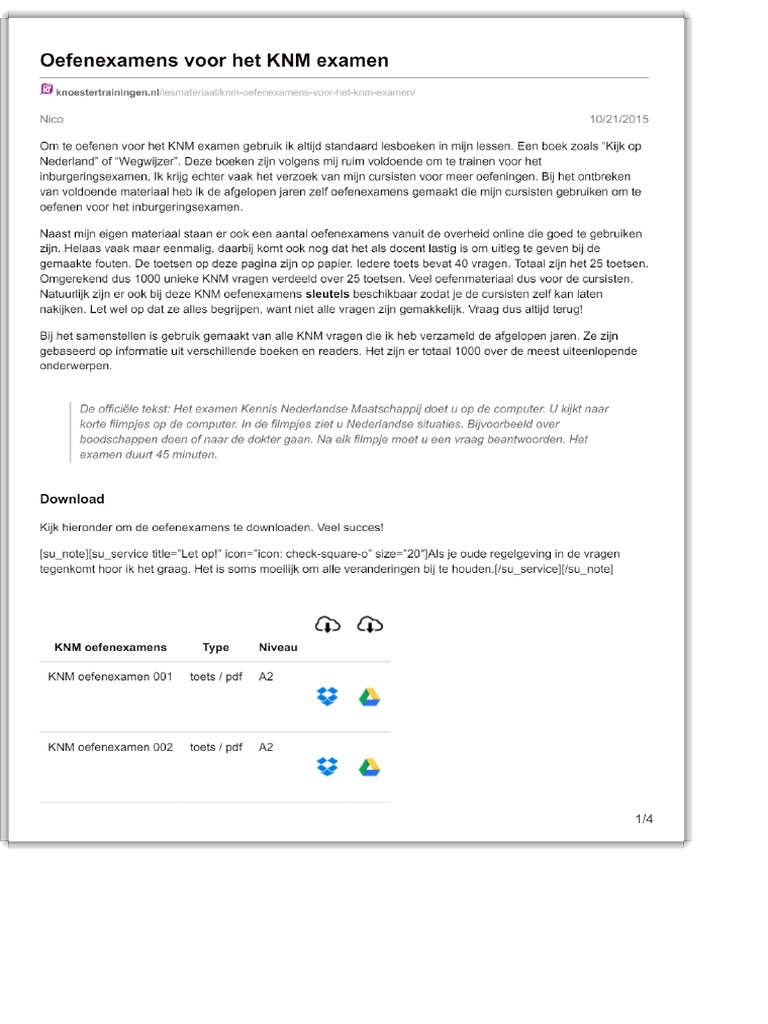Oefenexamens Voor Het KNM Examen - PDF Gratis Download | PDF