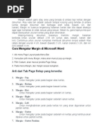 Cara Mengatur Margin 4433 di Word | PDF