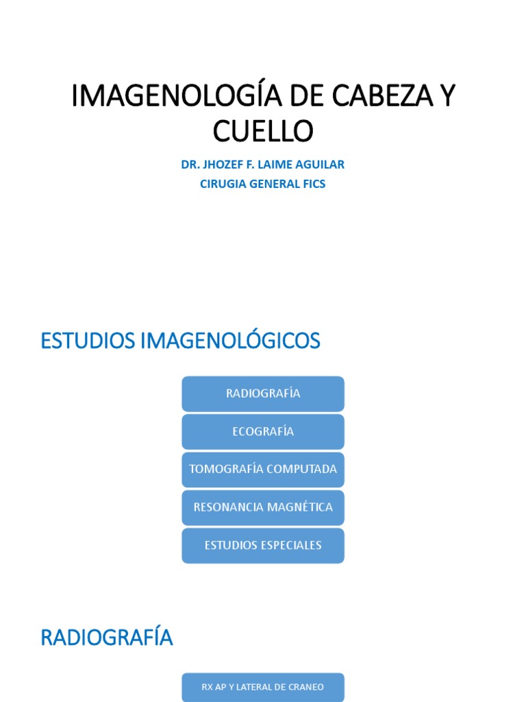 Imagenología De Cabeza Y Cuello 1 Pdf Ultrasonido Médico Cráneo