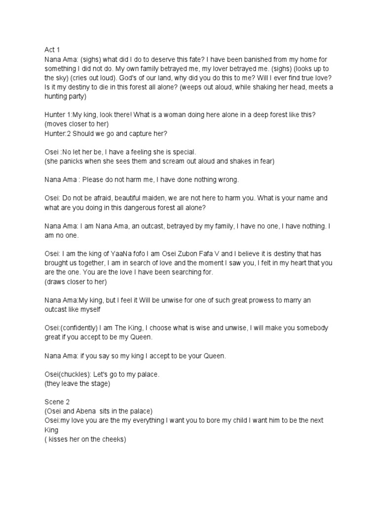 Betrayal and Destiny in YaaNa Fofo | PDF | Poetry