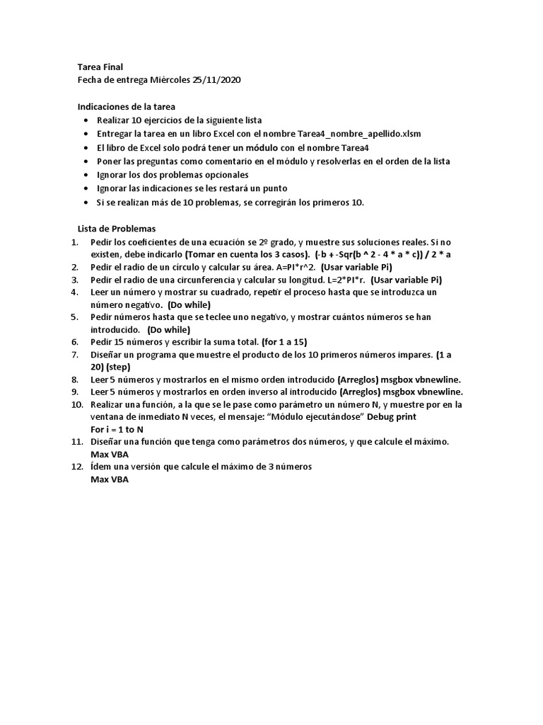 Tarea Final | PDF