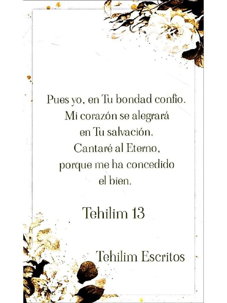 Tehilim 13 - Tehilim Escritos MV | PDF