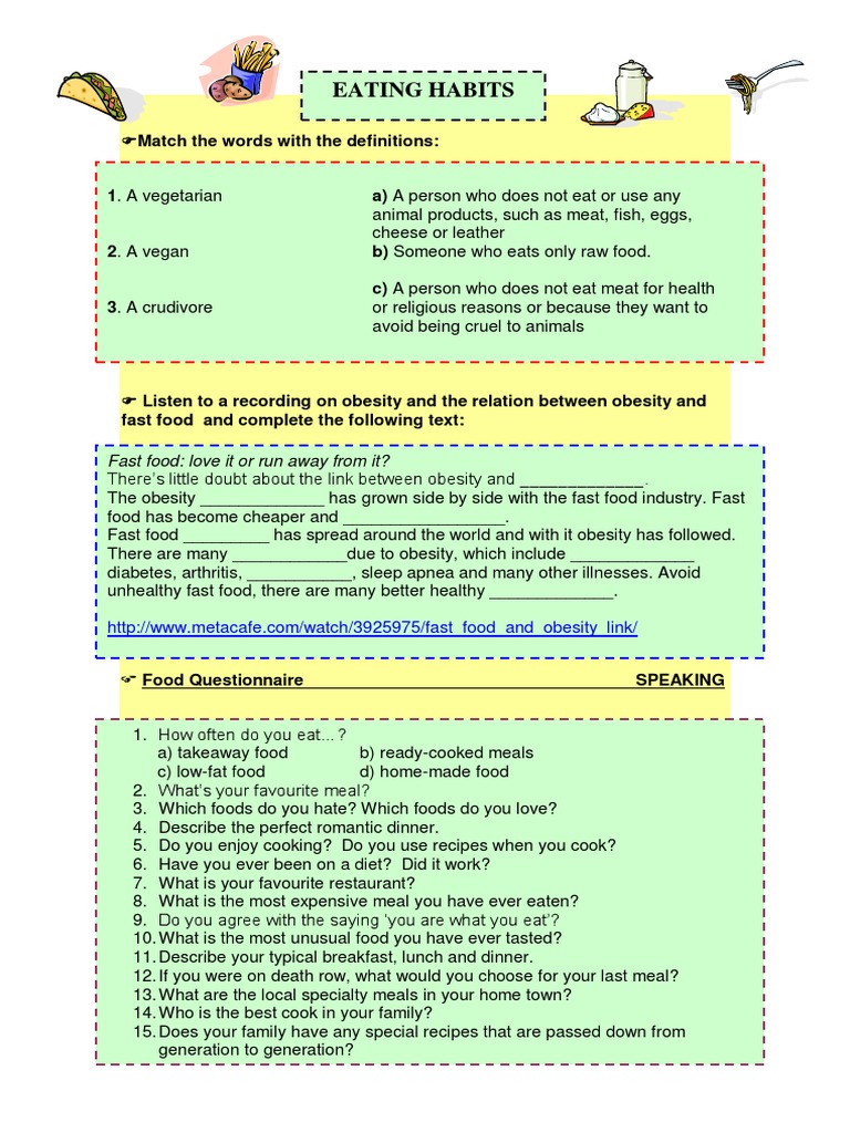 Eating Habits | PDF | Meal | Foods