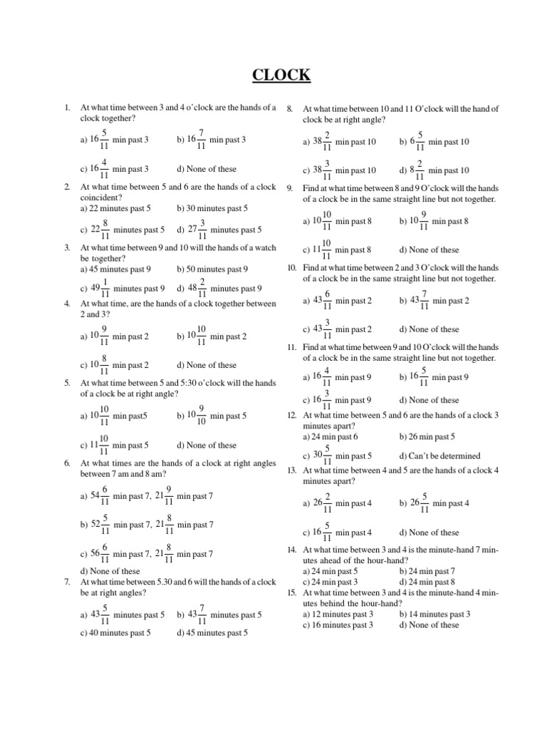 Clock: Reasoning | PDF | Clock | Scientific Observation