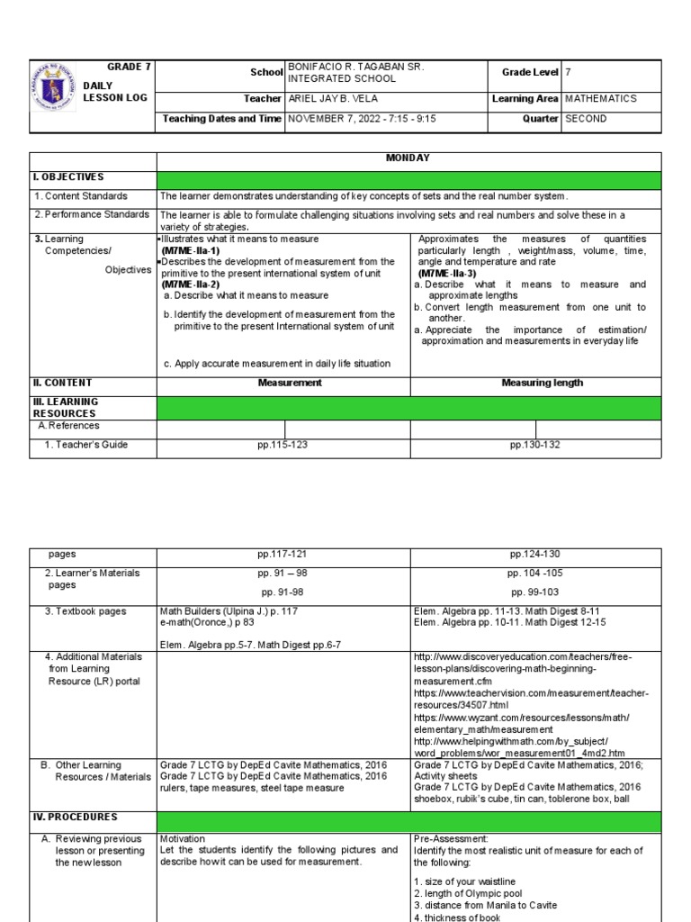 Week 1 | PDF | Mathematics | Measurement