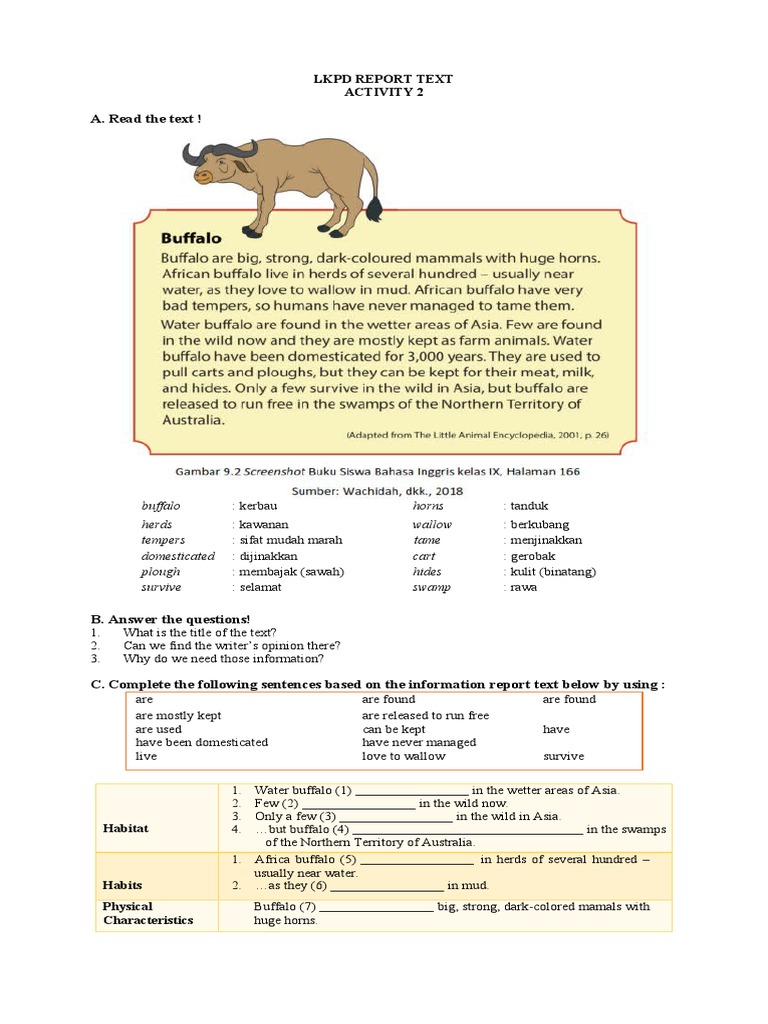 LKPD REPORT TEXT (2) | PDF | Mammals