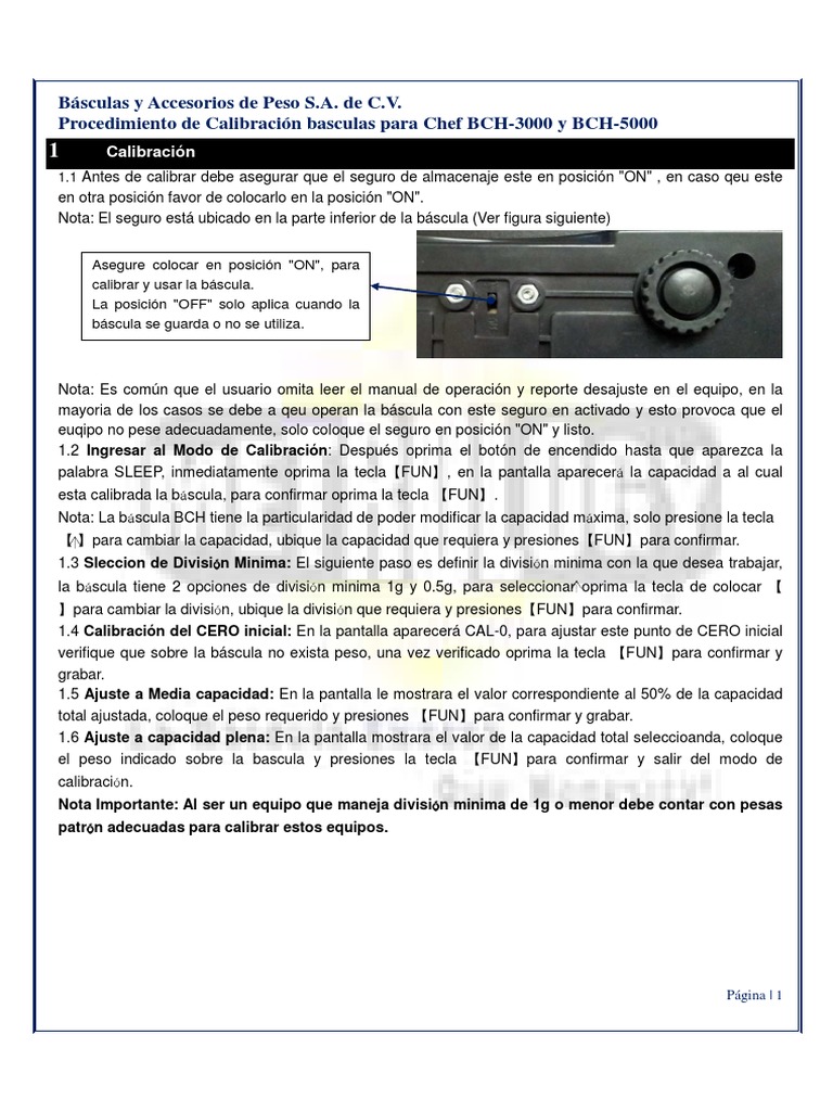 BCH 5000 - Manual de Calibracion - MODELO - BCH3000-BCH5000 | PDF ...