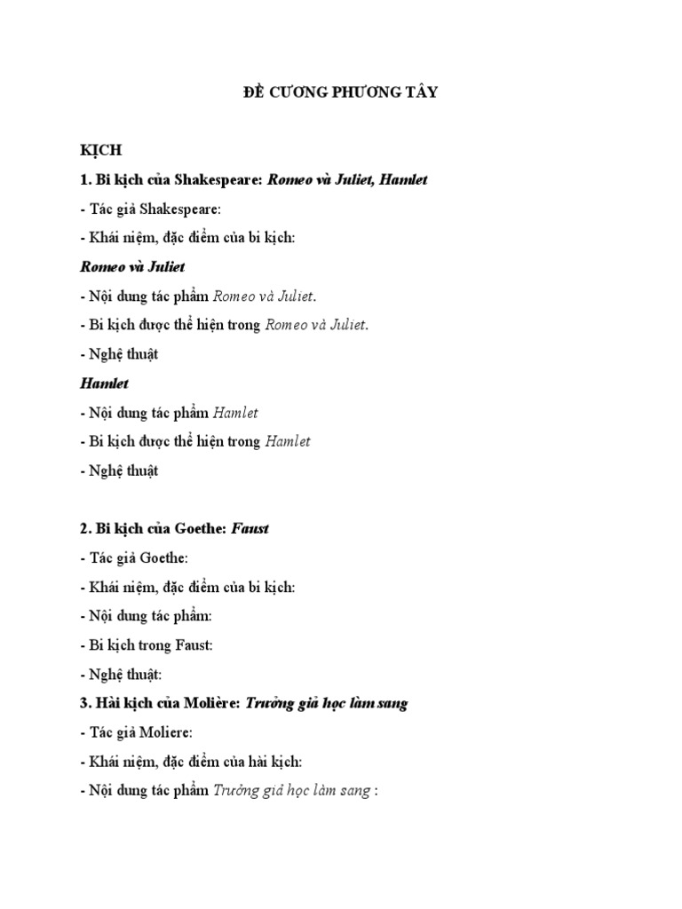 Đề Cương Phương Tây | PDF