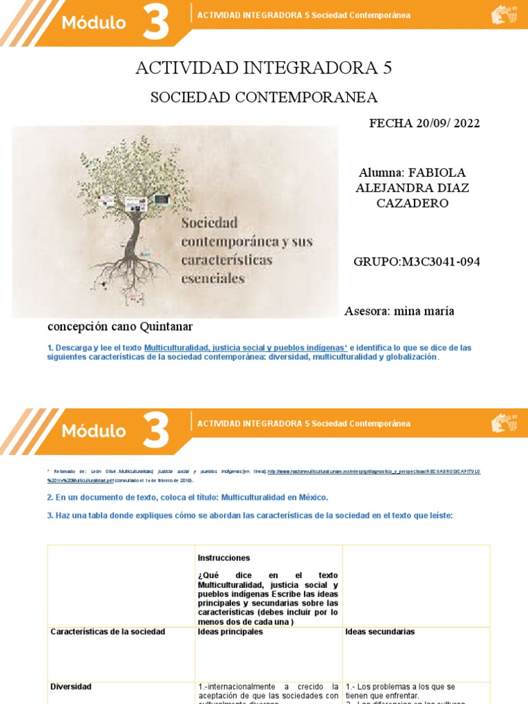 DiazCazadero Fabiola M3S3AL5 | PDF | México | Multiculturalismo