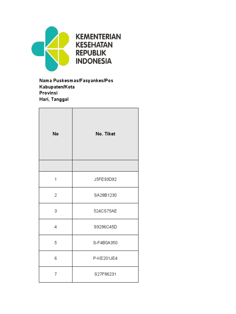Pencatatan Manual Covid 19 PUBLICK TNI | PDF