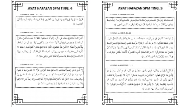 Ayat Hafazan | PDF