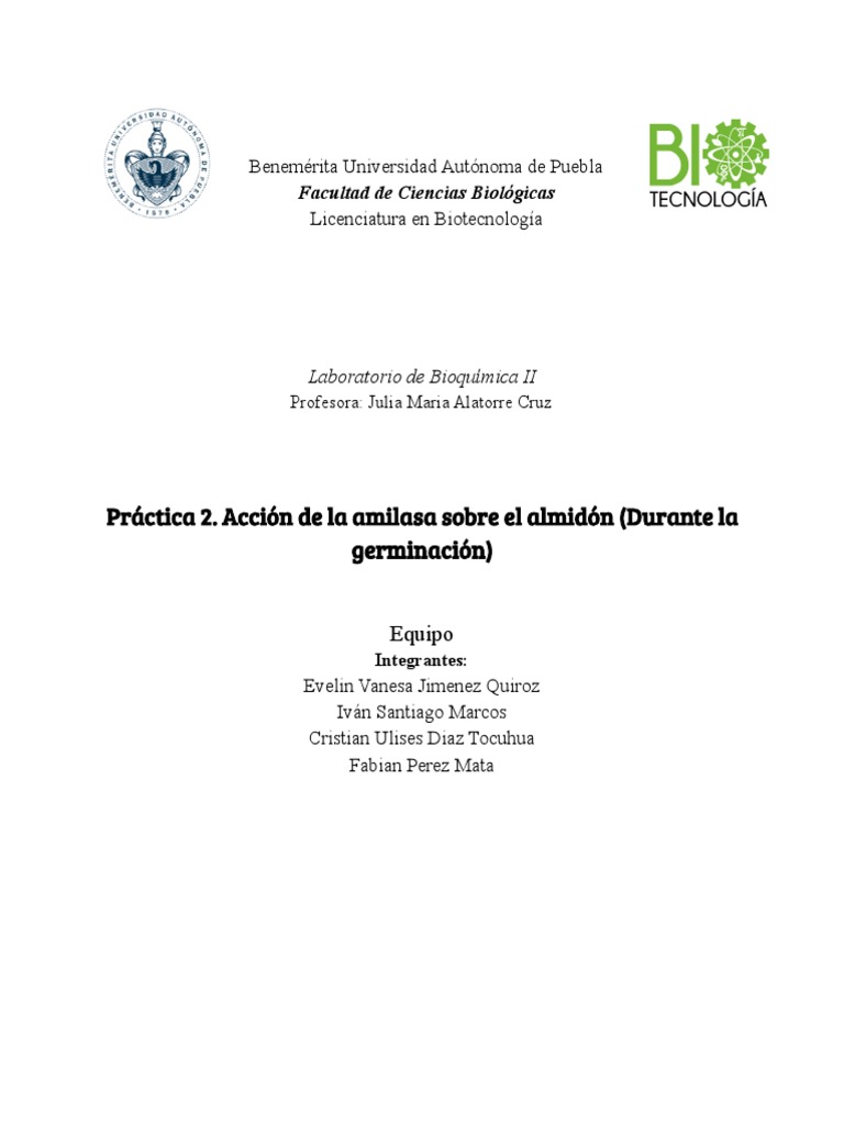 Practica 2 BQII | PDF