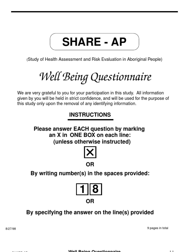 Well Being Questionnaire | PDF | Stress (Biology) | Layoff