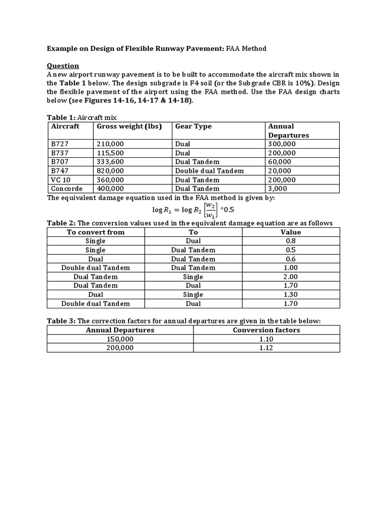 Design of a Flexible Airport Runway Pavement Using the FAA Method | PDF ...