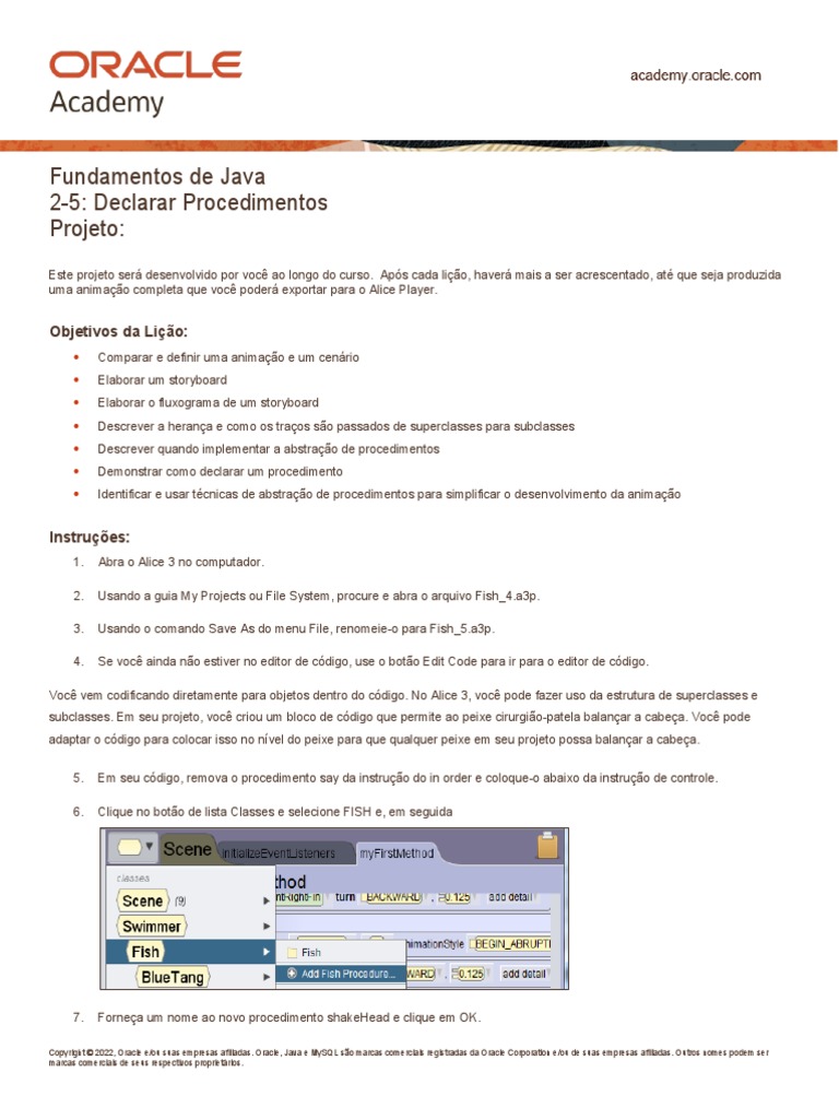 JF 2 5 Project PR | PDF | Java (linguagem de programação) | Classe ...