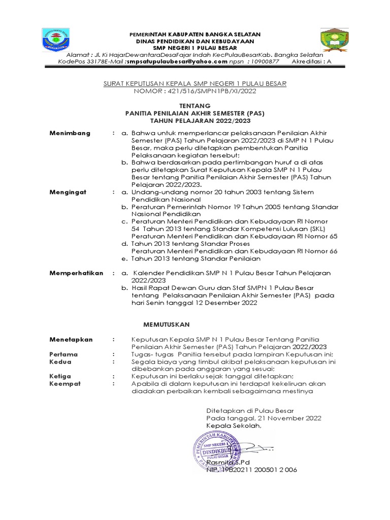 SK PAS & Scedule 2022 | PDF