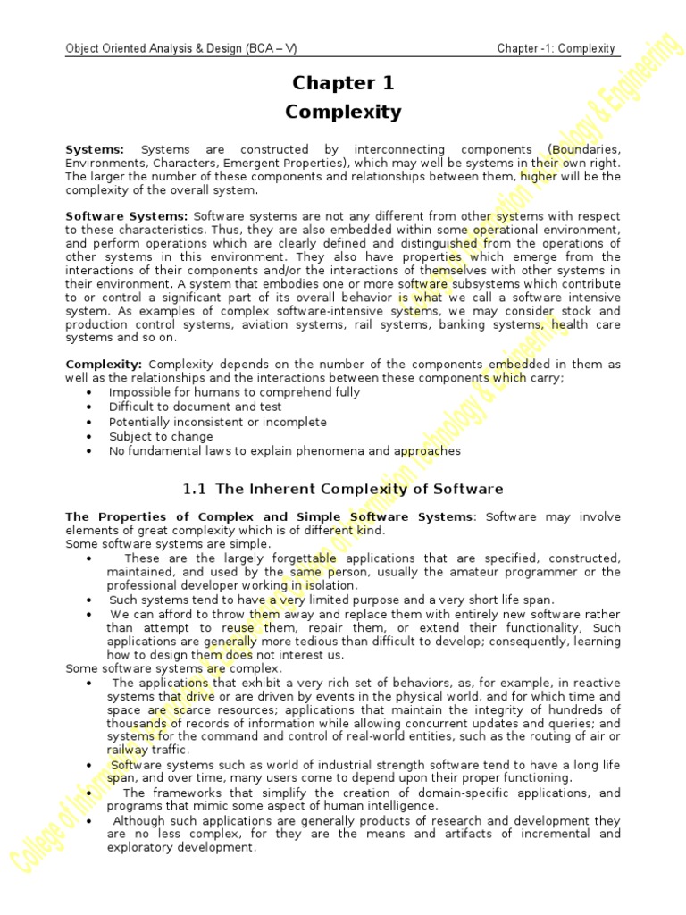 Chapter 1 - Complexity | PDF | System | Object Oriented Programming
