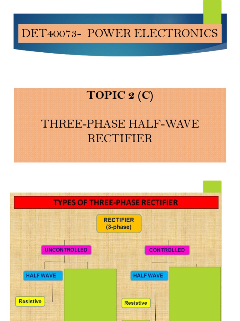 DET40073 - Topic 2c | PDF | Rectifier | Physical Quantities