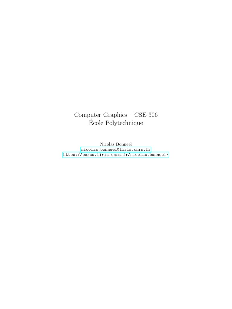 Computer Graphics CSE 306 | PDF