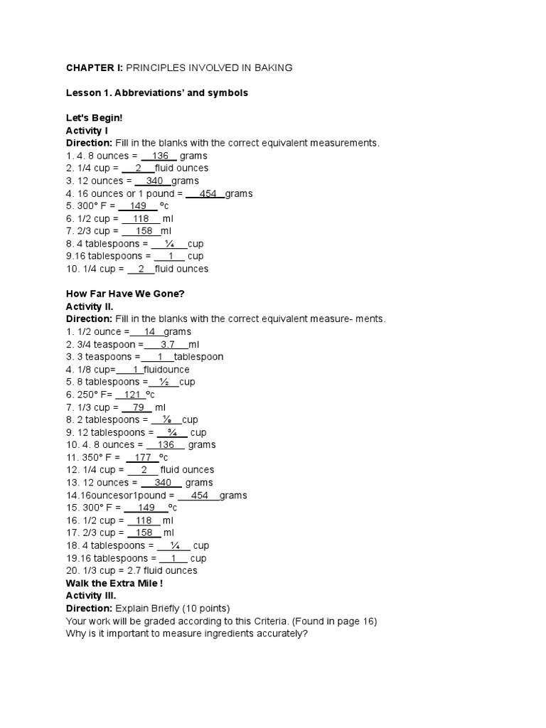 Baking Measurement and Safety Principles | PDF | Cakes | Baking