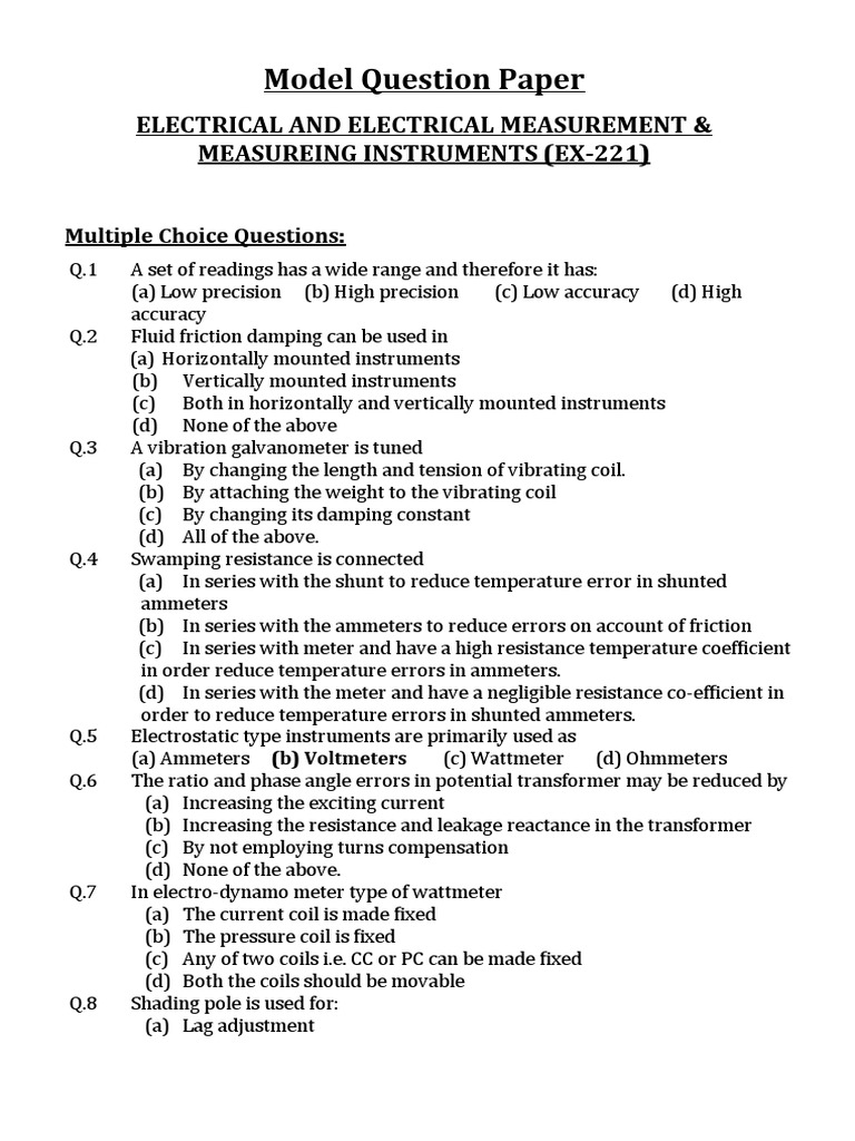 MQP November Eemmi 2016 | PDF | Transformer | Inductor