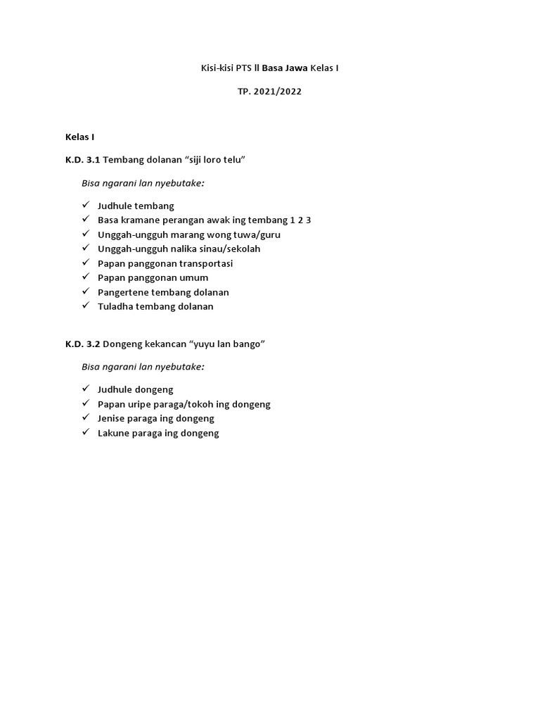 Kisi PTS II 21-22 | PDF Kisi PTS II 21-22 | PDF