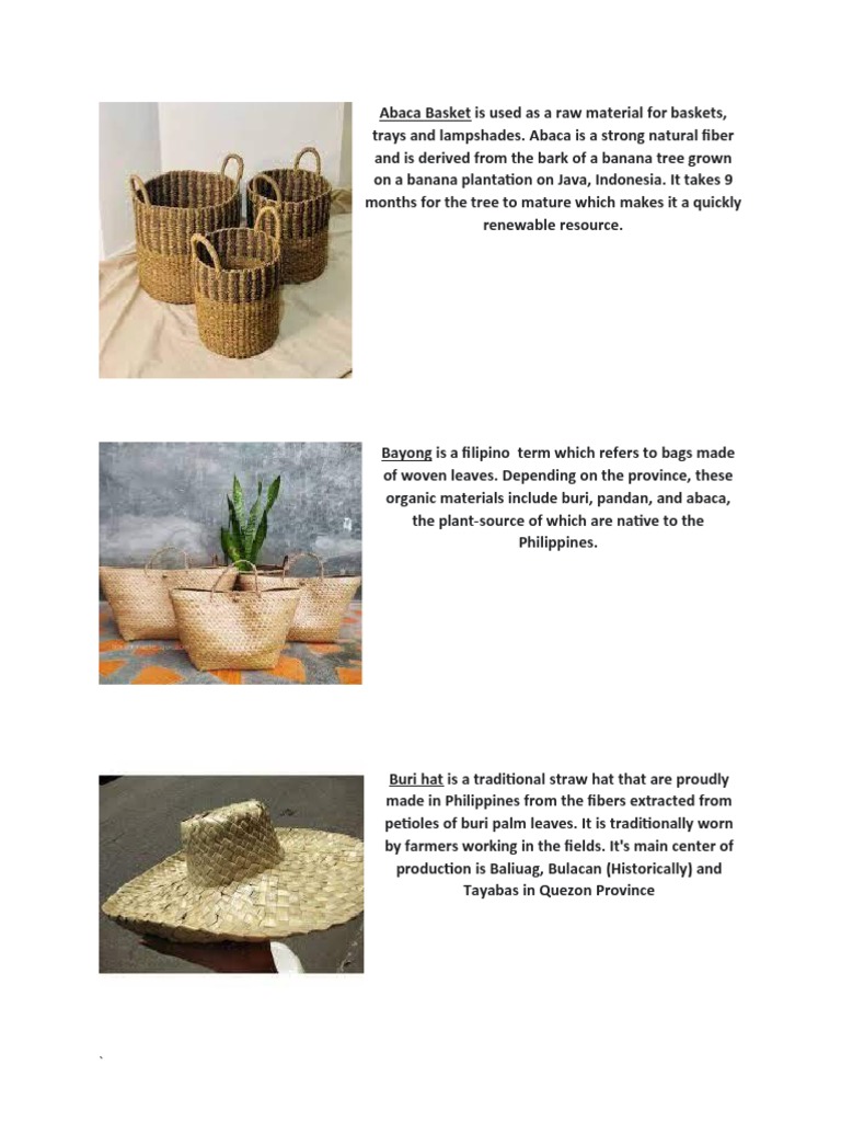 Filipino Movable Heritage: Buri Hats & More | PDF | Philippines