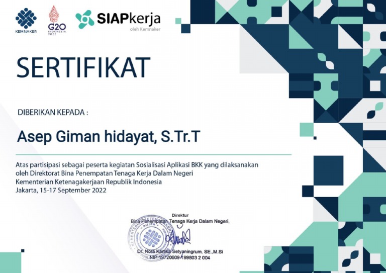 Asep Giman Hidayat, S.TR.T | PDF