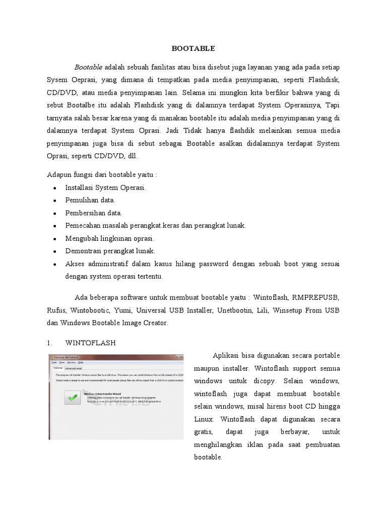 BOOTABLE | PDF | Teknologi & Rekayasa