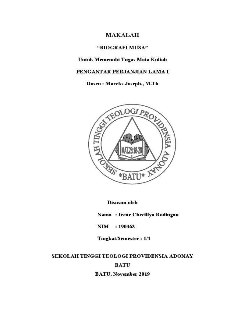 Makalah Biografi Musa | PDF