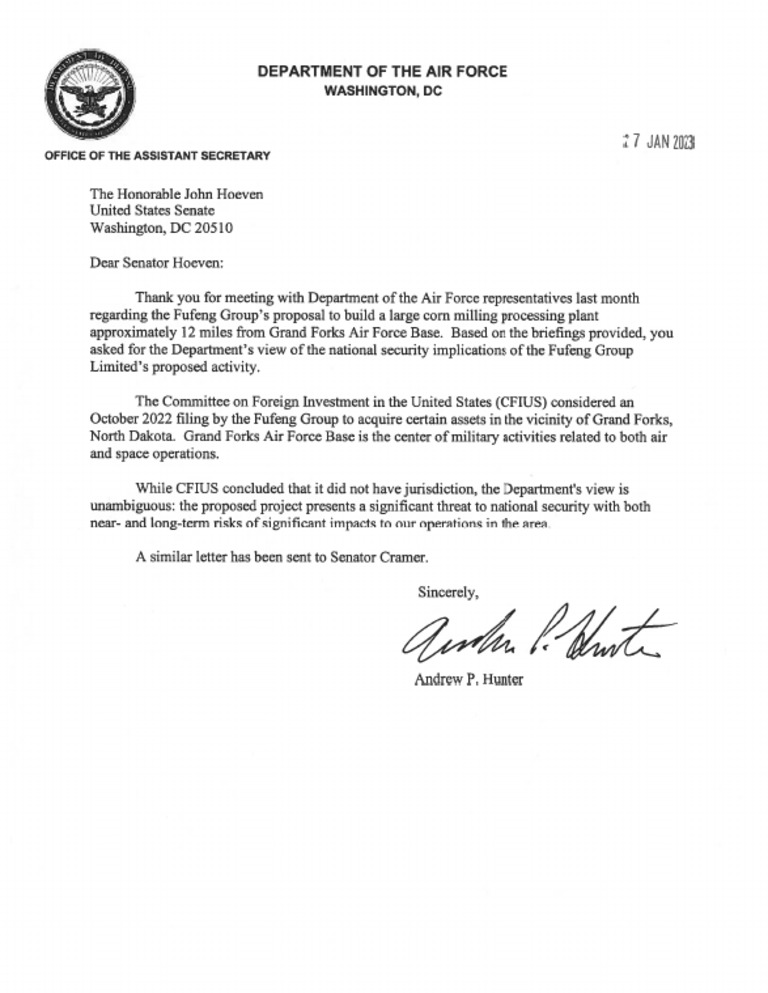 Airforce Fu Feng Letter | PDF
