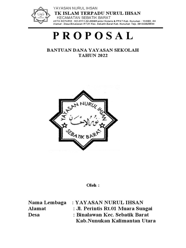 Proposal Operasional TKIT 2022 | PDF