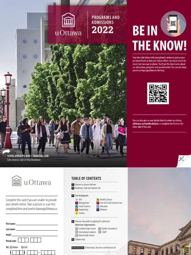 2022 Uottawa Viewbook en 0 | PDF